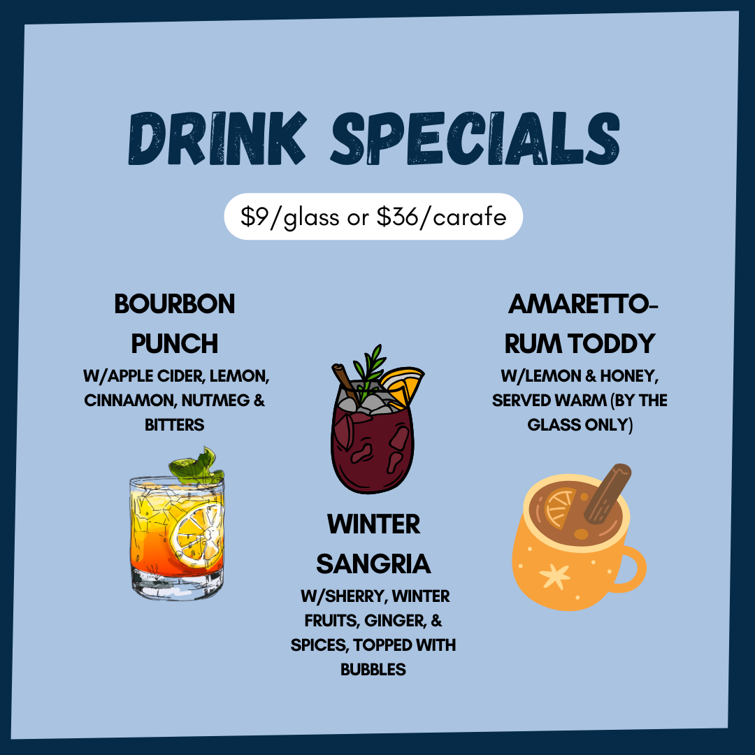 Current Menu — Honest, humble food and drink in a comfortable ...