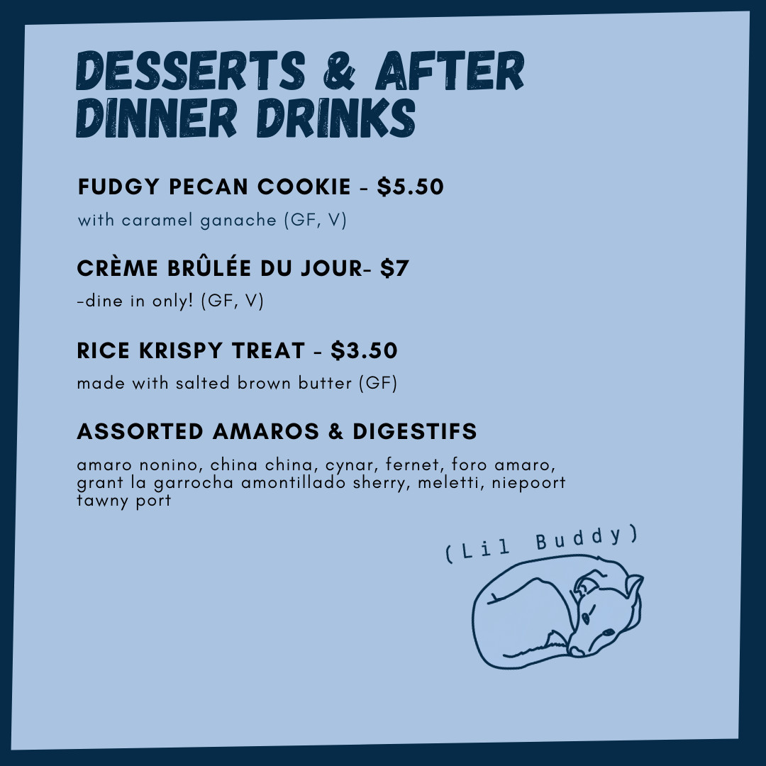 Current Menu — Honest, humble food and drink in a comfortable ...