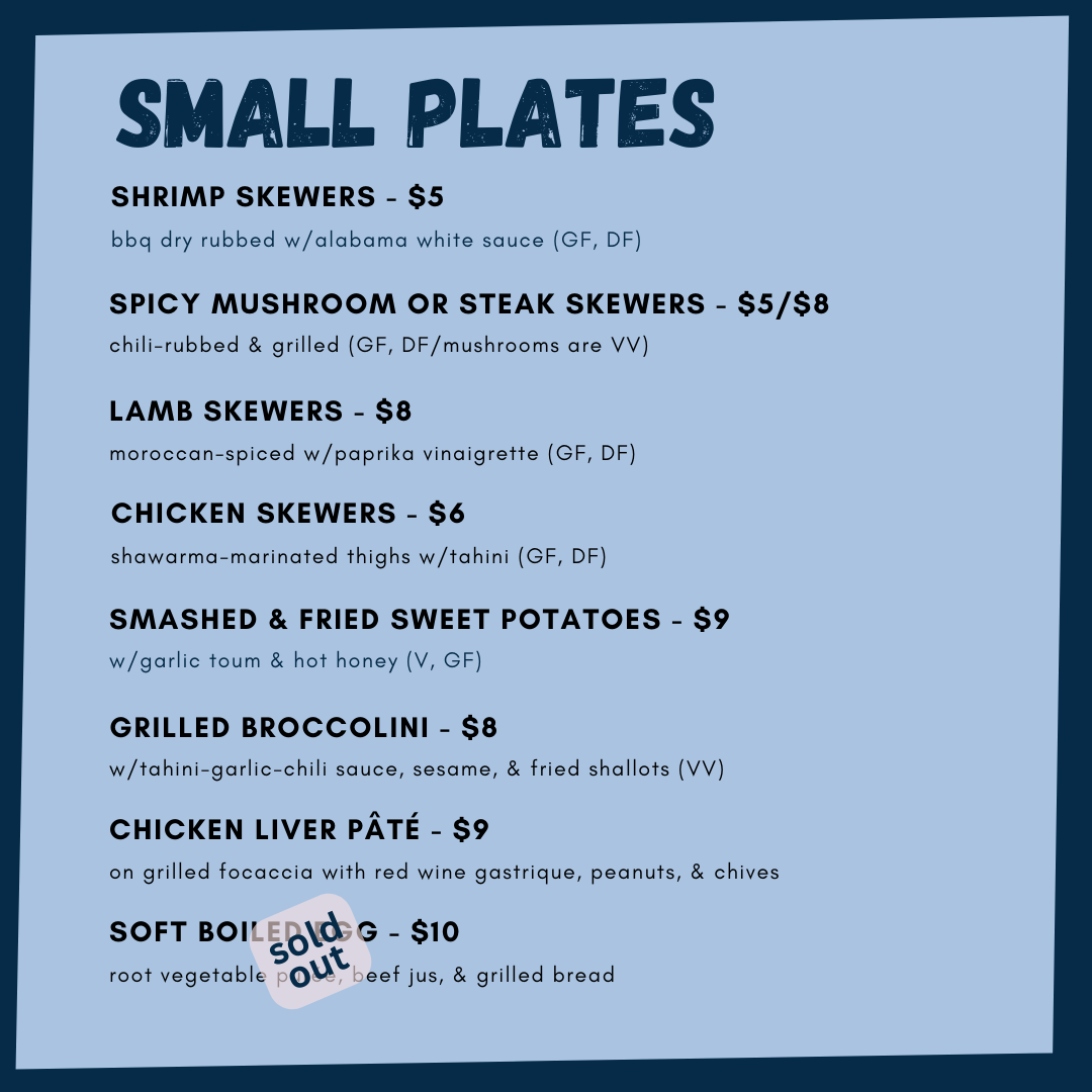 Current Menu — Honest, humble food and drink in a comfortable ...