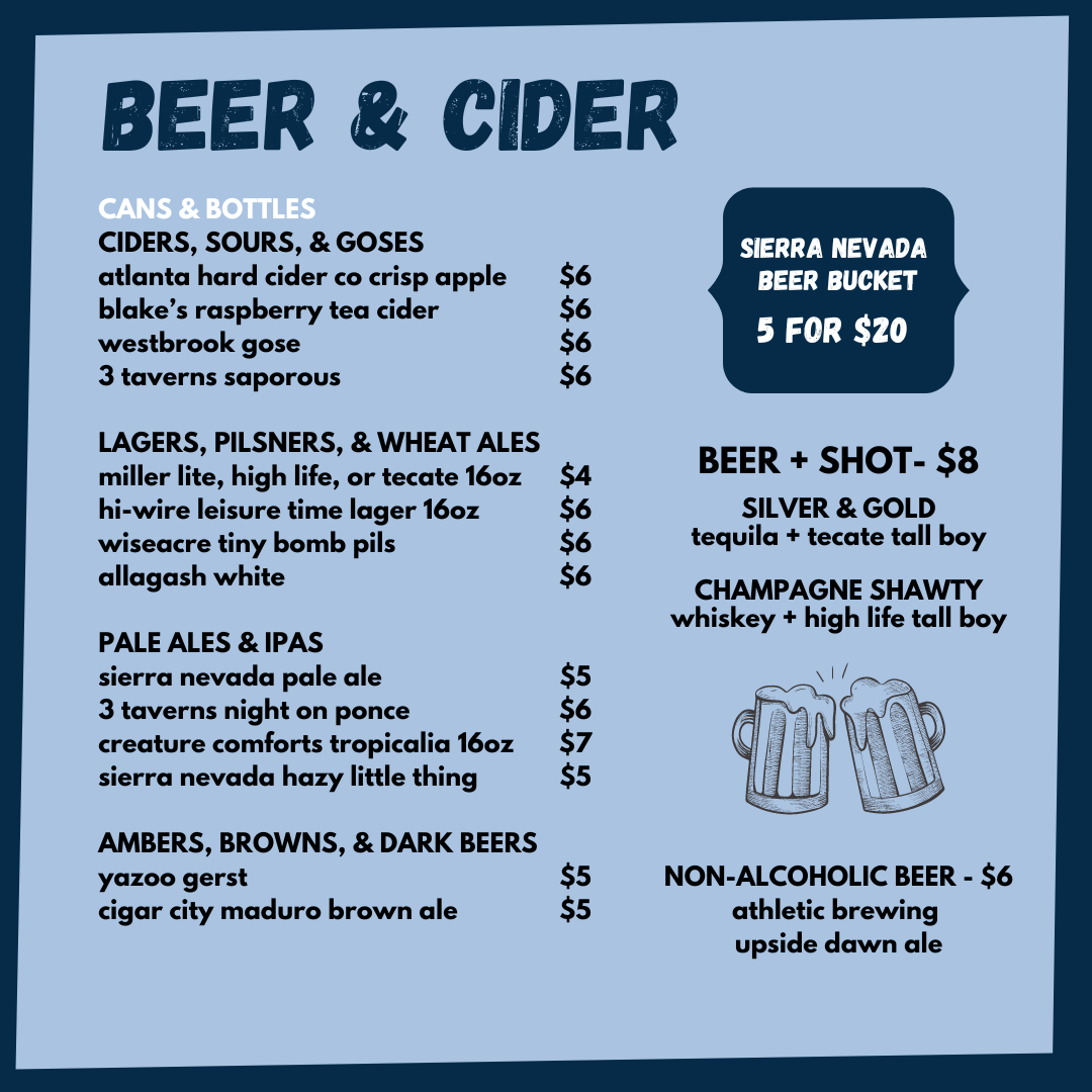 Current Menu — Honest, humble food and drink in a comfortable ...