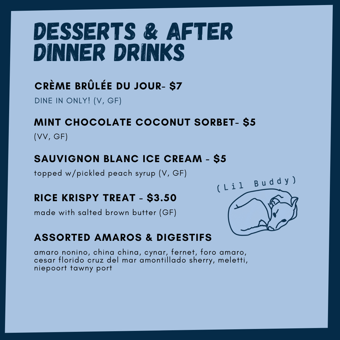 Current Menu — Honest, humble food and drink in a comfortable ...