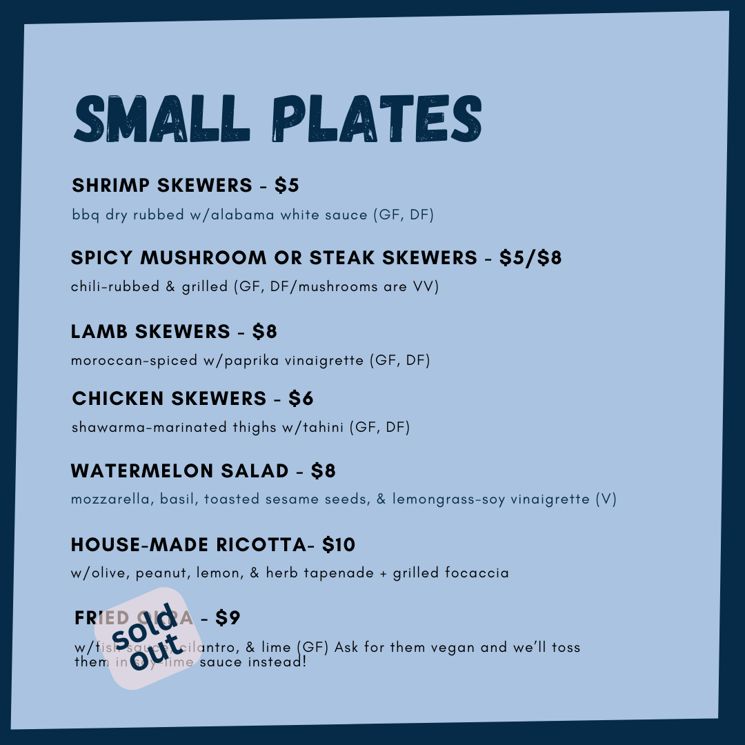 Current Menu — Honest, humble food and drink in a comfortable ...