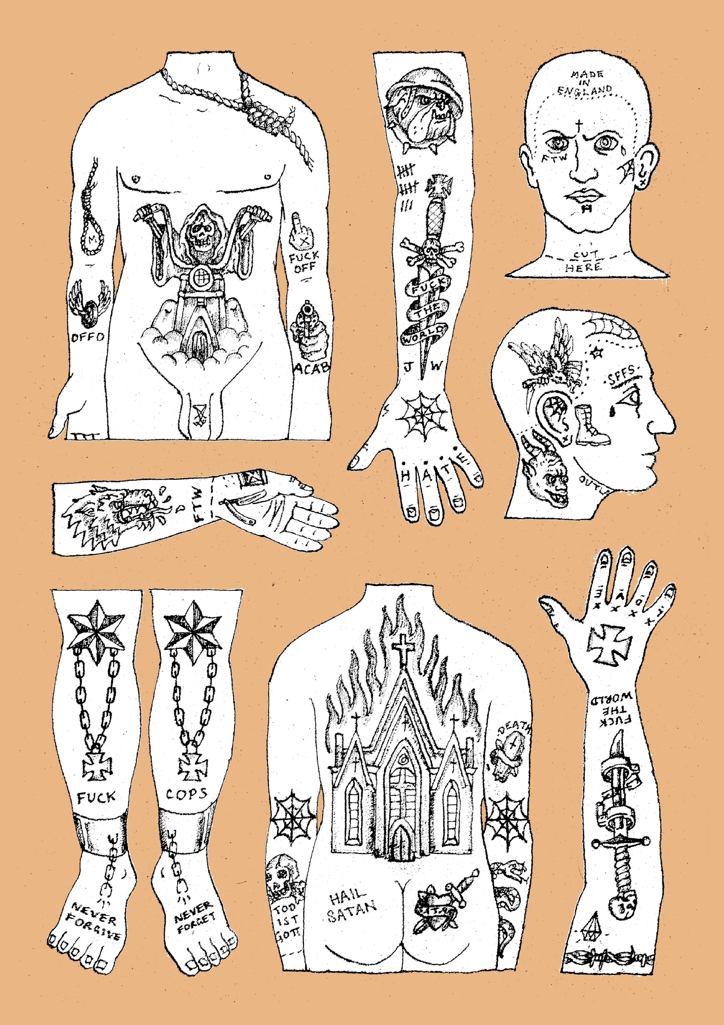 Prison Tattooing — Jack Wilson Illustration