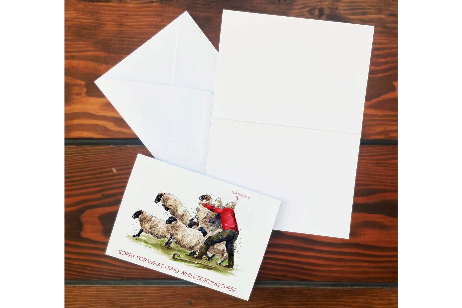 Fine Art Greeting Card - Sorry For What I Said While Sorting Sheep ...