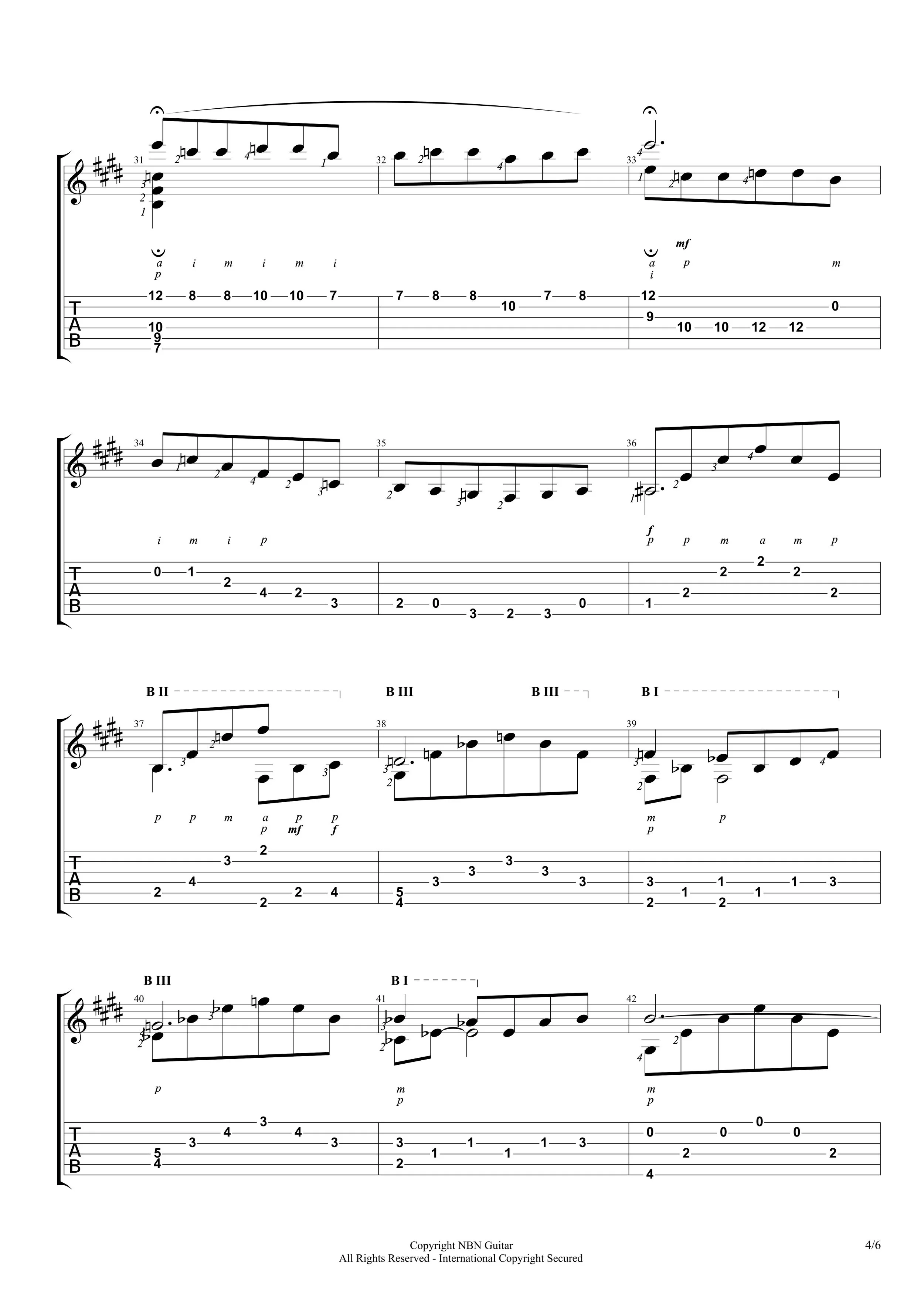 Cavatina Guitar Chords