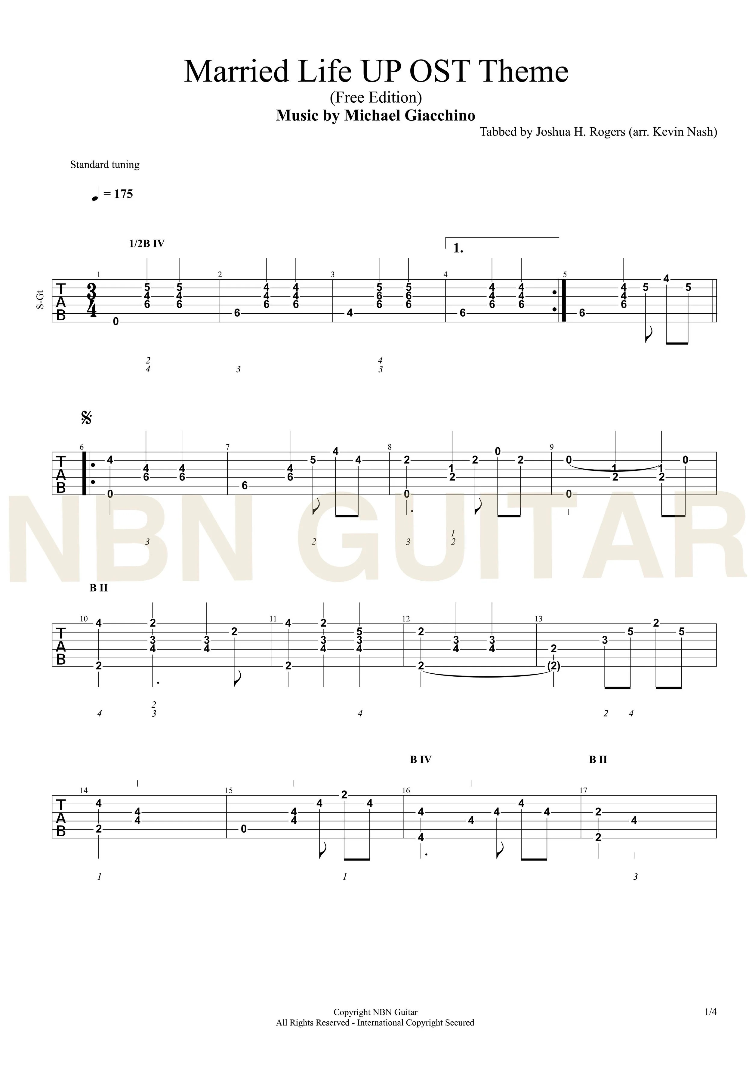 UP 'Married Life' Online Classical Guitar Lesson — NBN Guitar