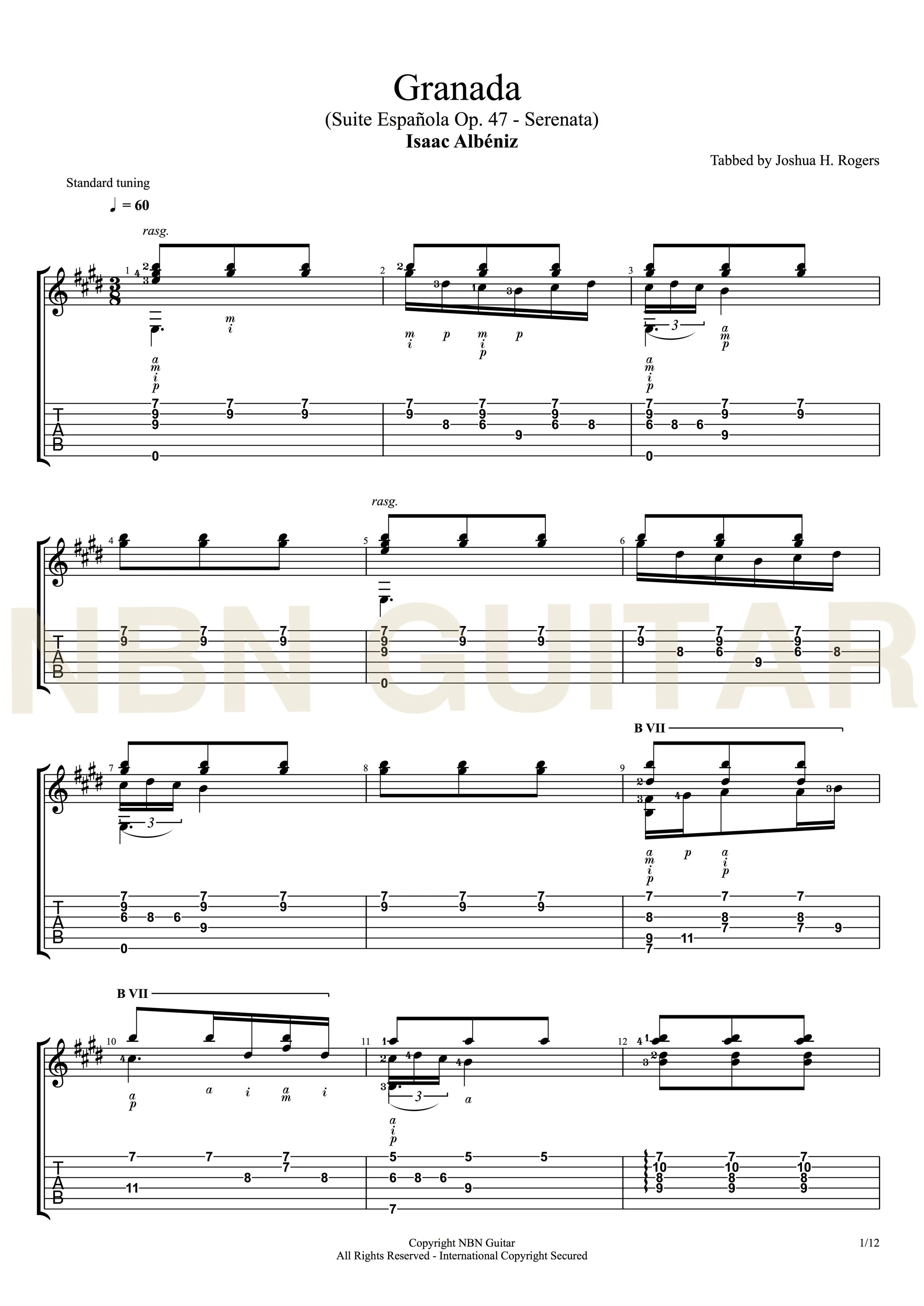 Granada Online Classical Guitar Lesson — NBN Guitar