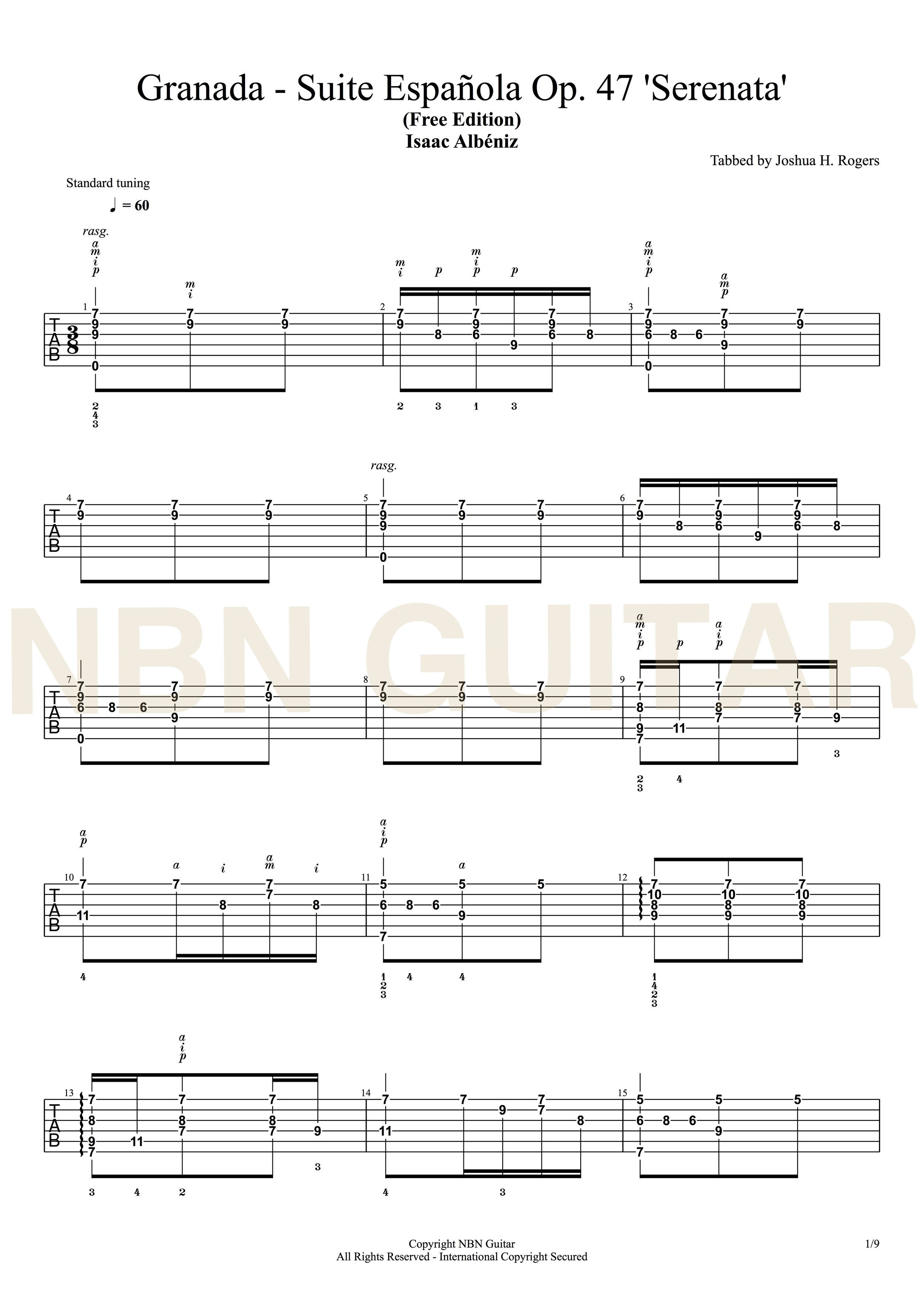 Granada Online Classical Guitar Lesson — NBN Guitar