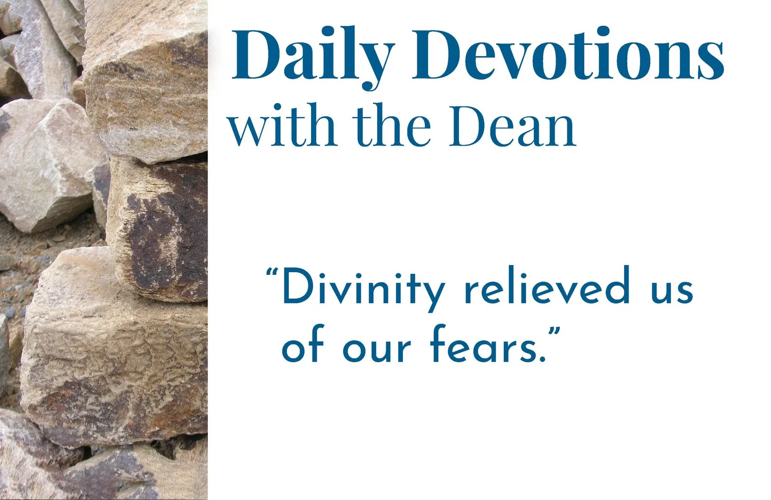 A Holy Restlessness Part 3 - Daily Devotions with the Dean — Cathedral ...