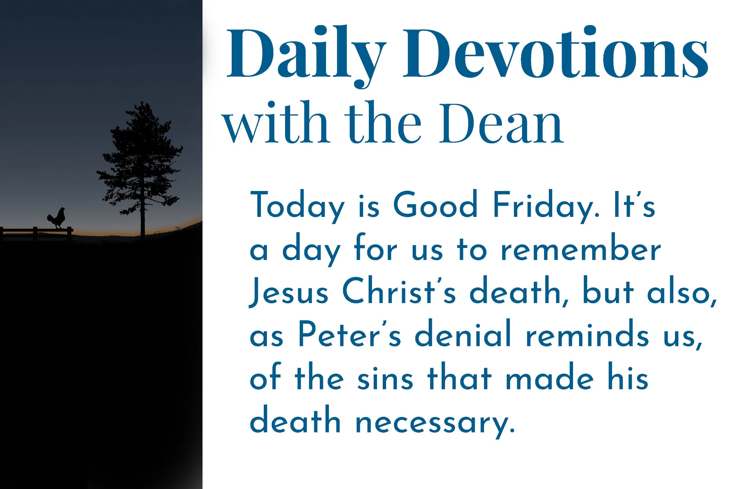 What Makes Good Friday Good - Daily Devotions with the Dean — Cathedral ...