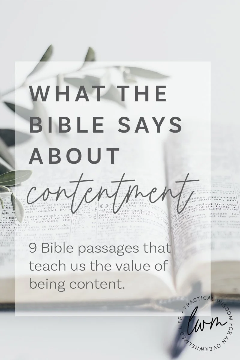 What the Bible says about Contentment — Living with Margins