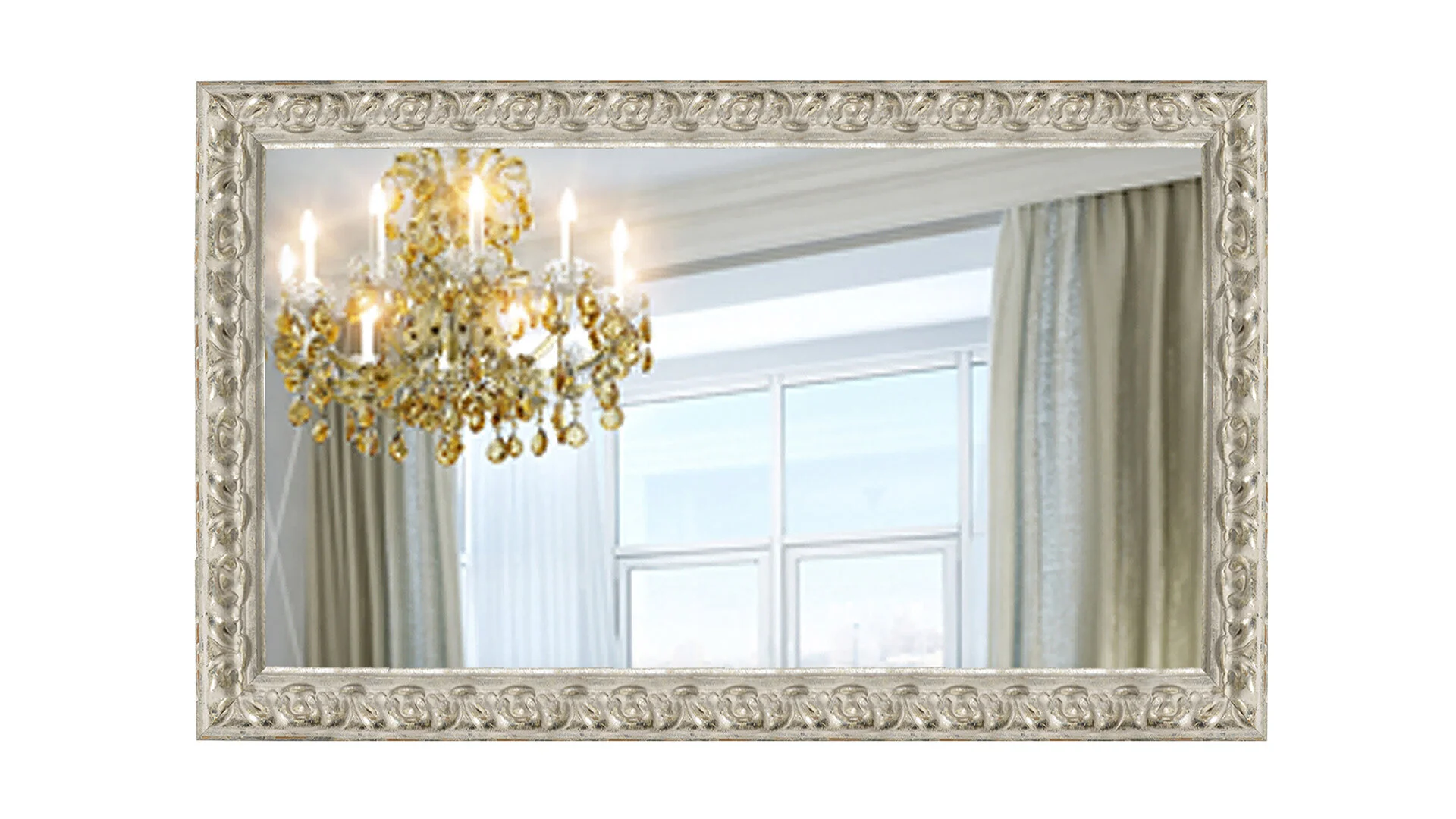 Contemporary Silver Mirror TV Frames — Xander Prestige