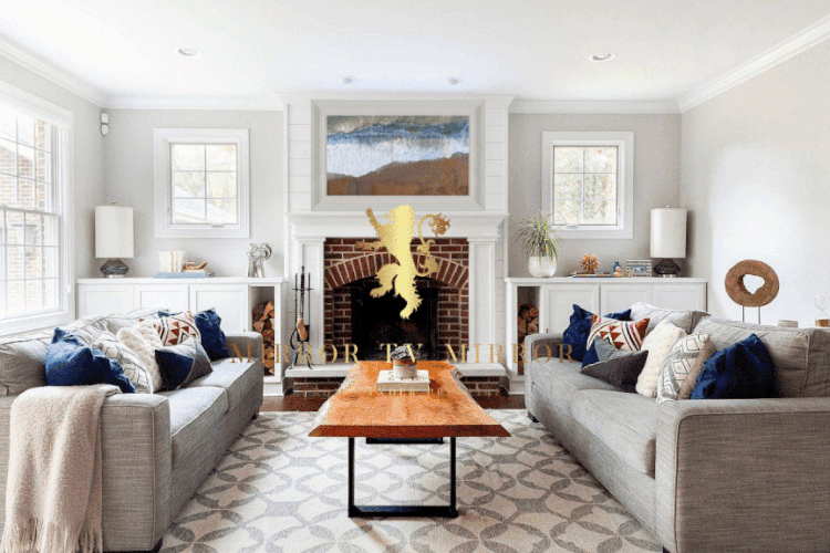Contemporary White Mirror TV Frames — Xander Prestige