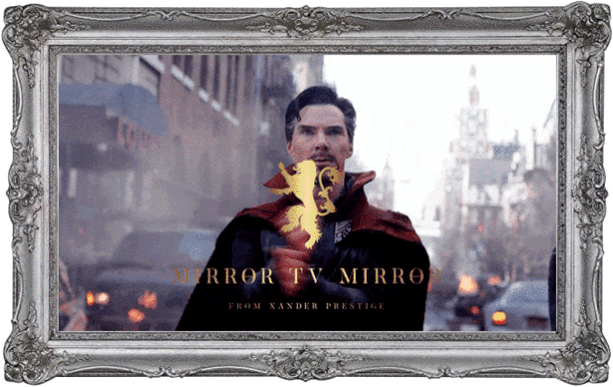 Ornate Silver Mirror TV Frames — Xander Prestige