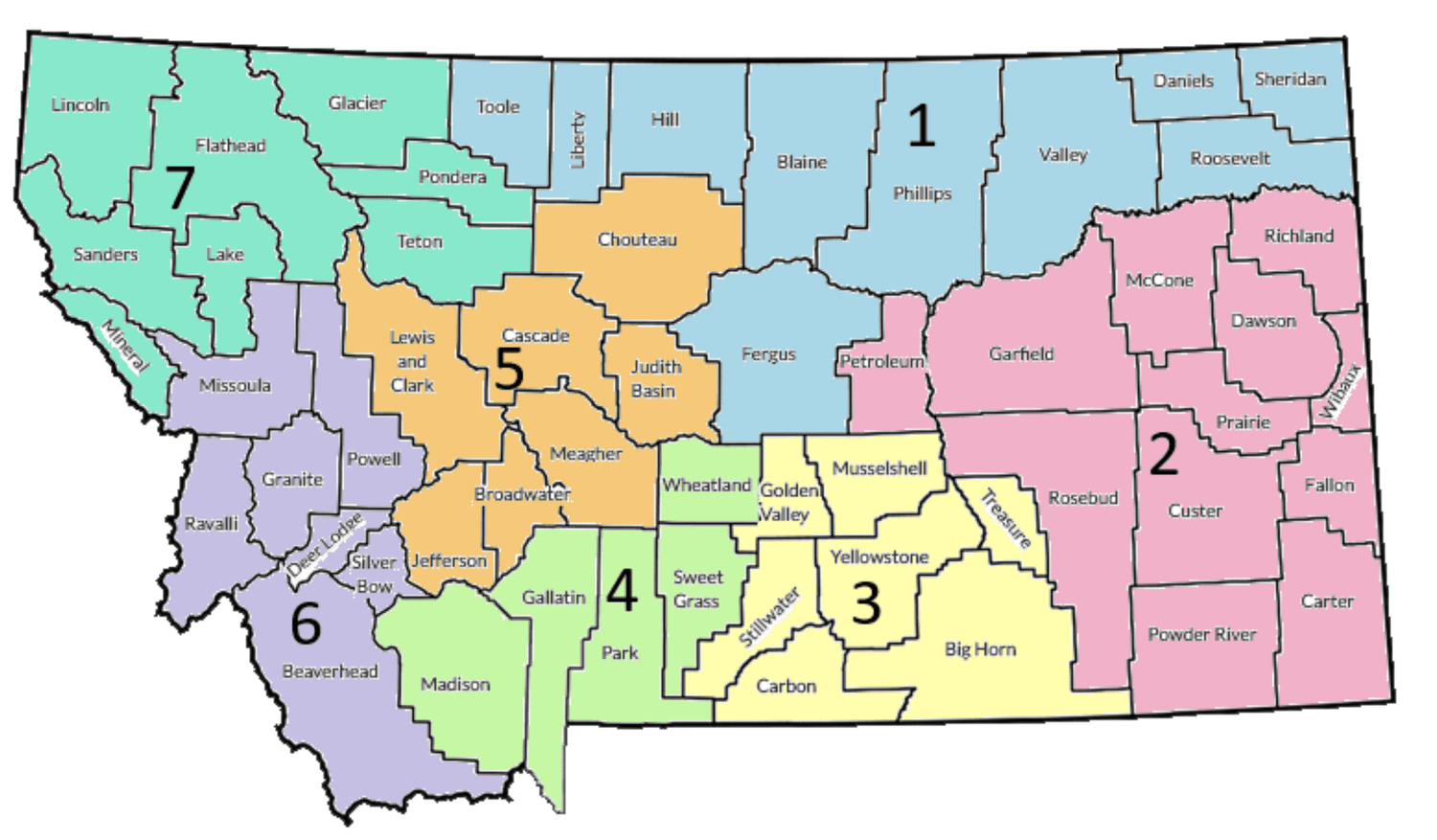 MTLP Regions & County Affiliates — Montana Libertarian Party