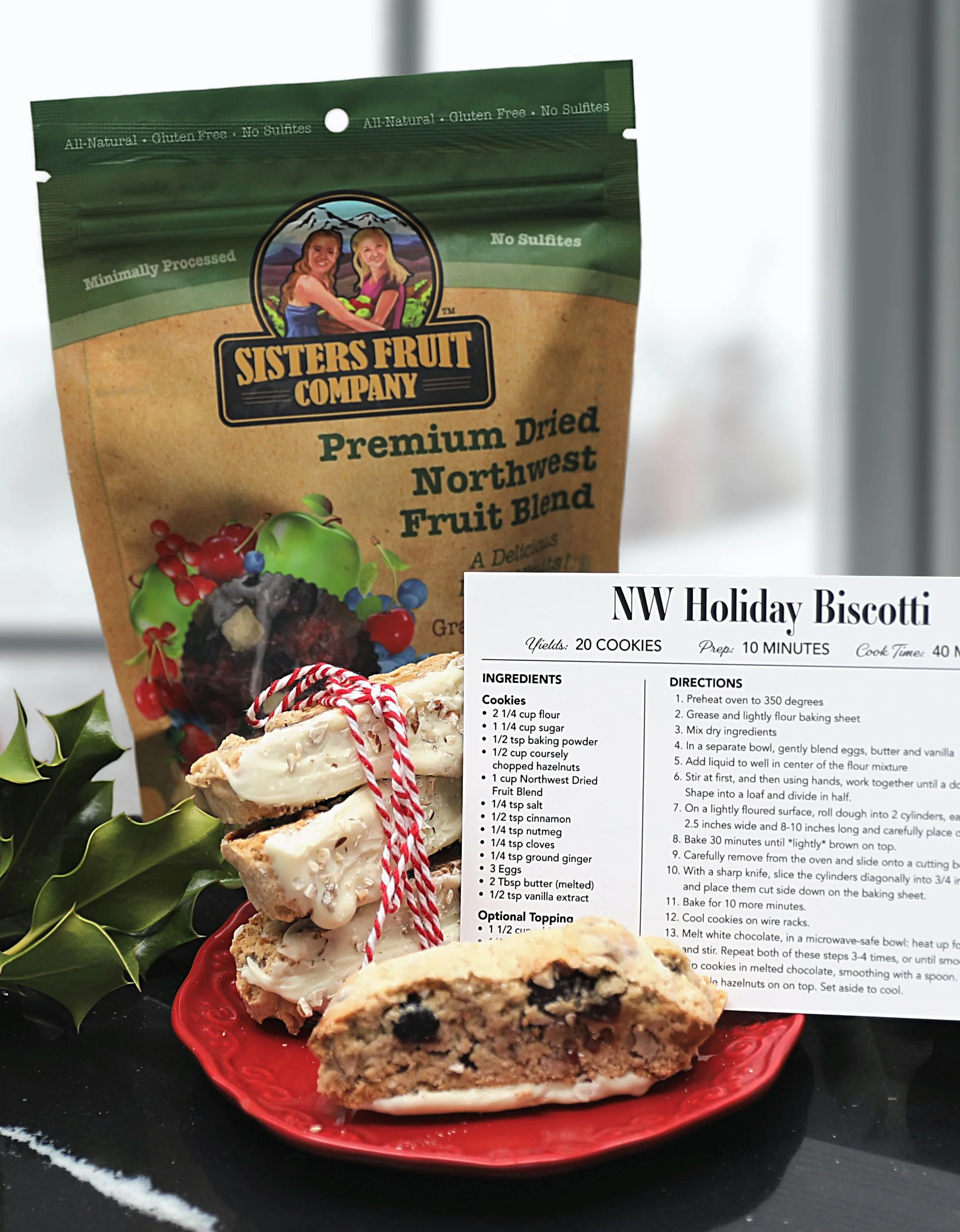 Northwest Holiday Biscotti Sisters Fruit Company
