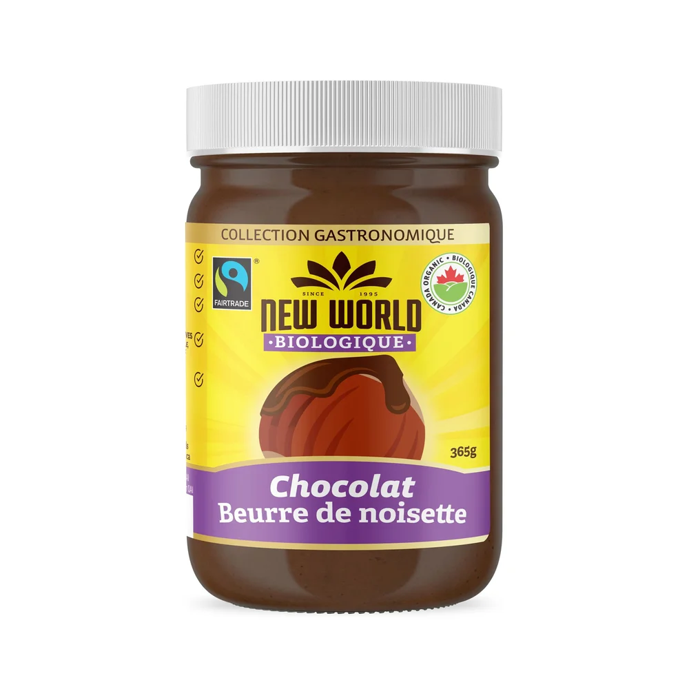 DARK CHOCOLATE HAZELNUT BUTTER (ORG. & FAIR TRADE) — New World Foods ...