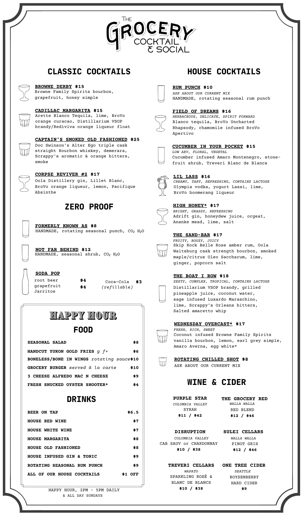 Drinks — The Grocery Cocktail & Social
