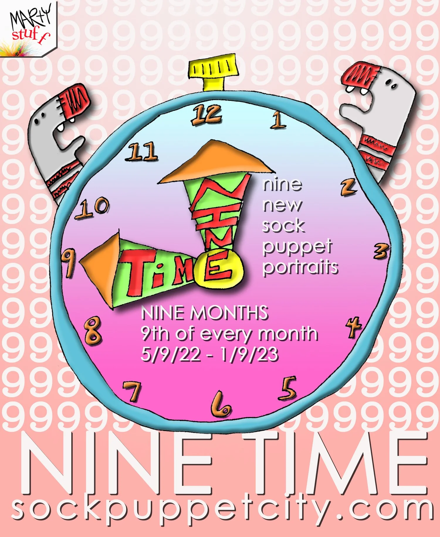 Sock Puppet Bill Murray and Nine Time! — Martystuff