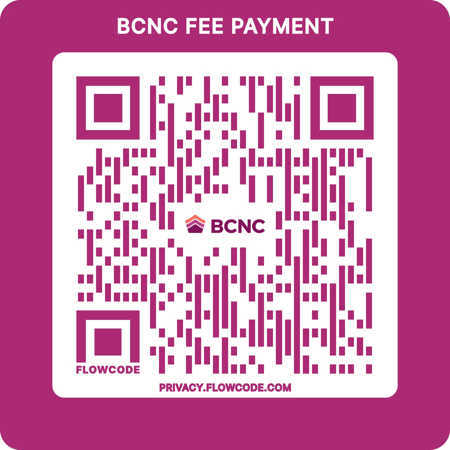 Fee Payment — BCNC
