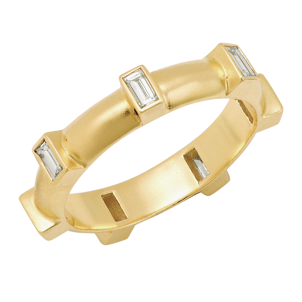 Baguette Diamond Japa Ring — POE