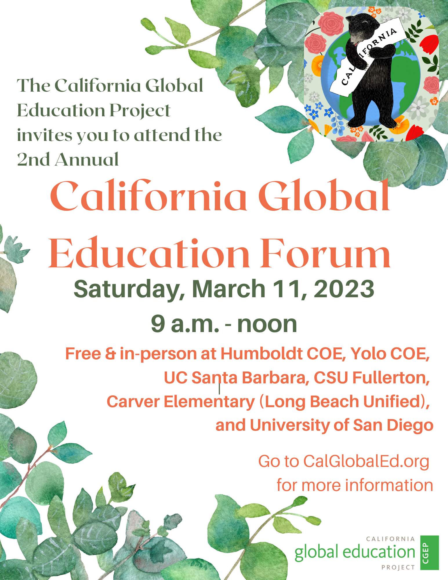 Upcoming Programs and Events — California Global Education Project