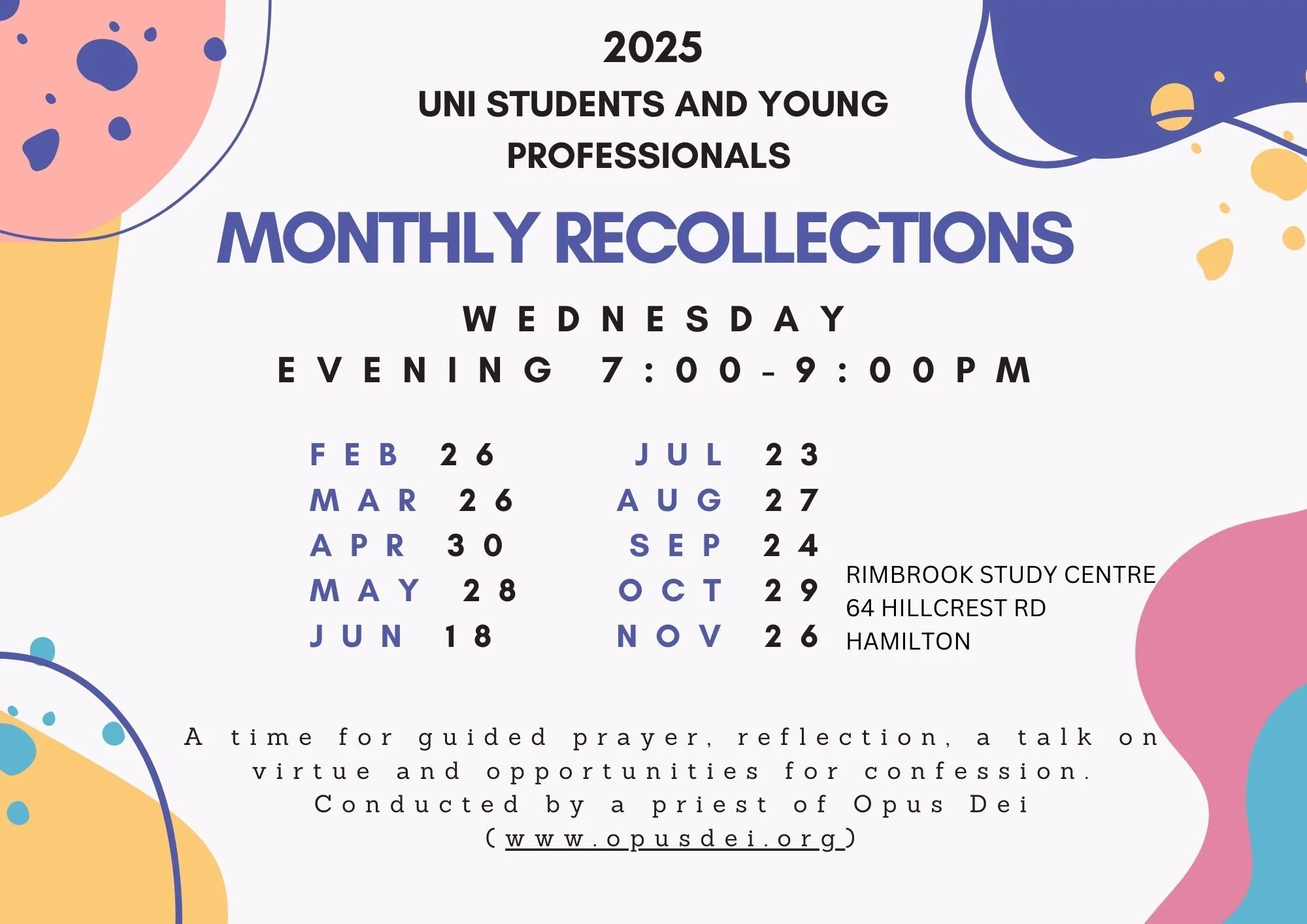 Spiritual Activities — Rimbrook Study Centre