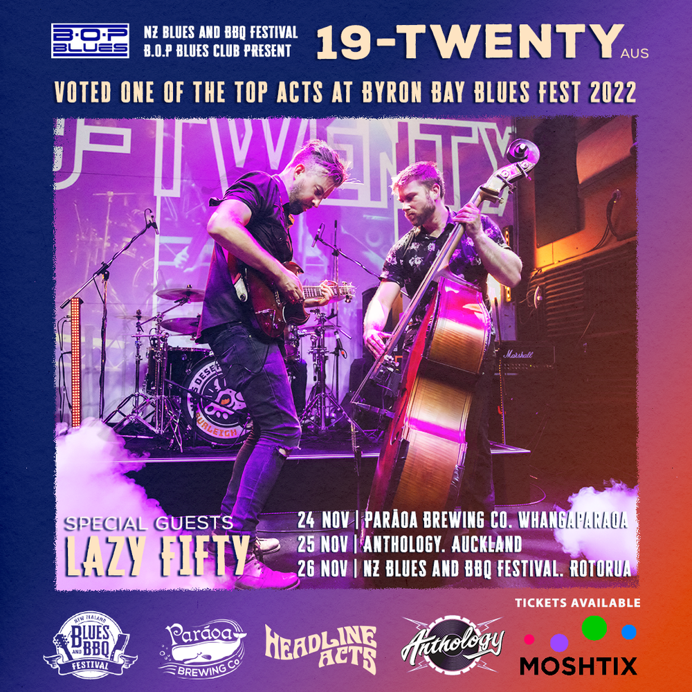 Byron Bay favourites 19 Twenty bring modern blues to NZ — MMF AOTEAROA