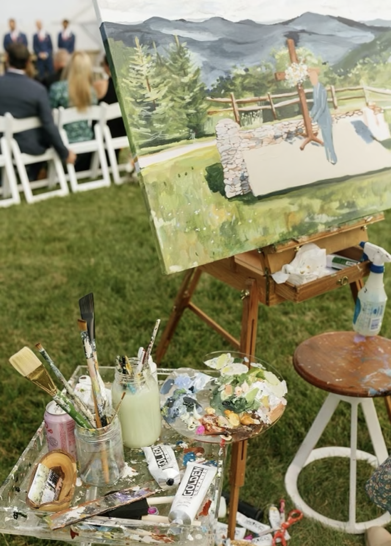 LIVE EVENT PAINTING — almond tree art