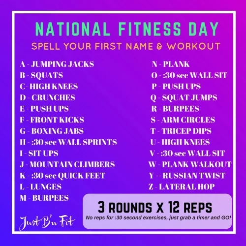 National Fitness Day! — Just B'n Fit