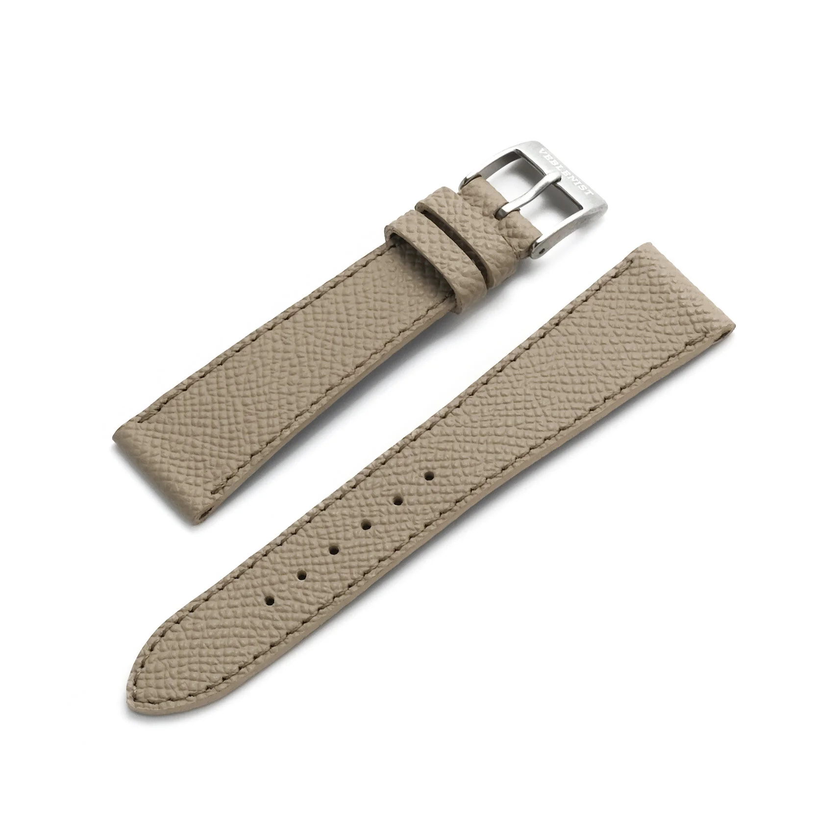 Khaki Textured Calfskin Watch Strap - Custom Handcrafted Leather Band ...