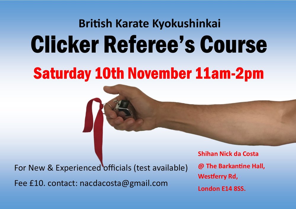 Clicker Referee Course — British Karate Kyokushinkai