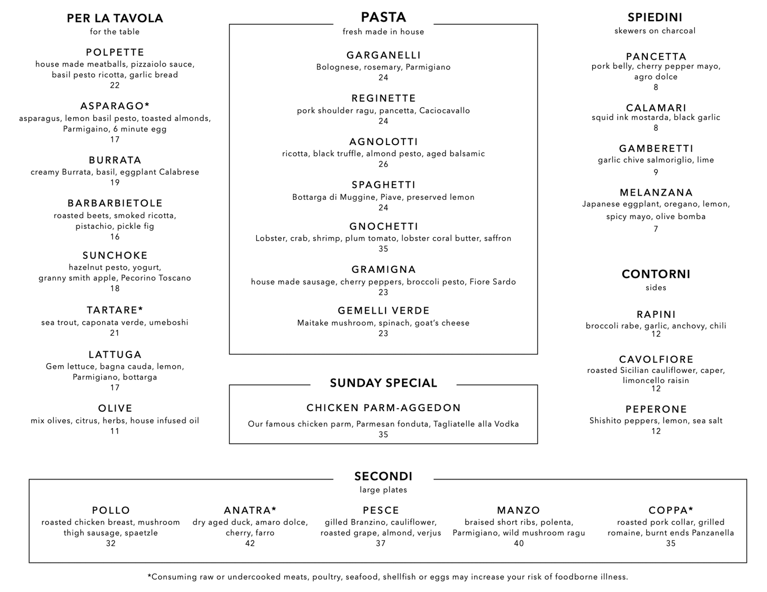 dinner — ammazzacaffè