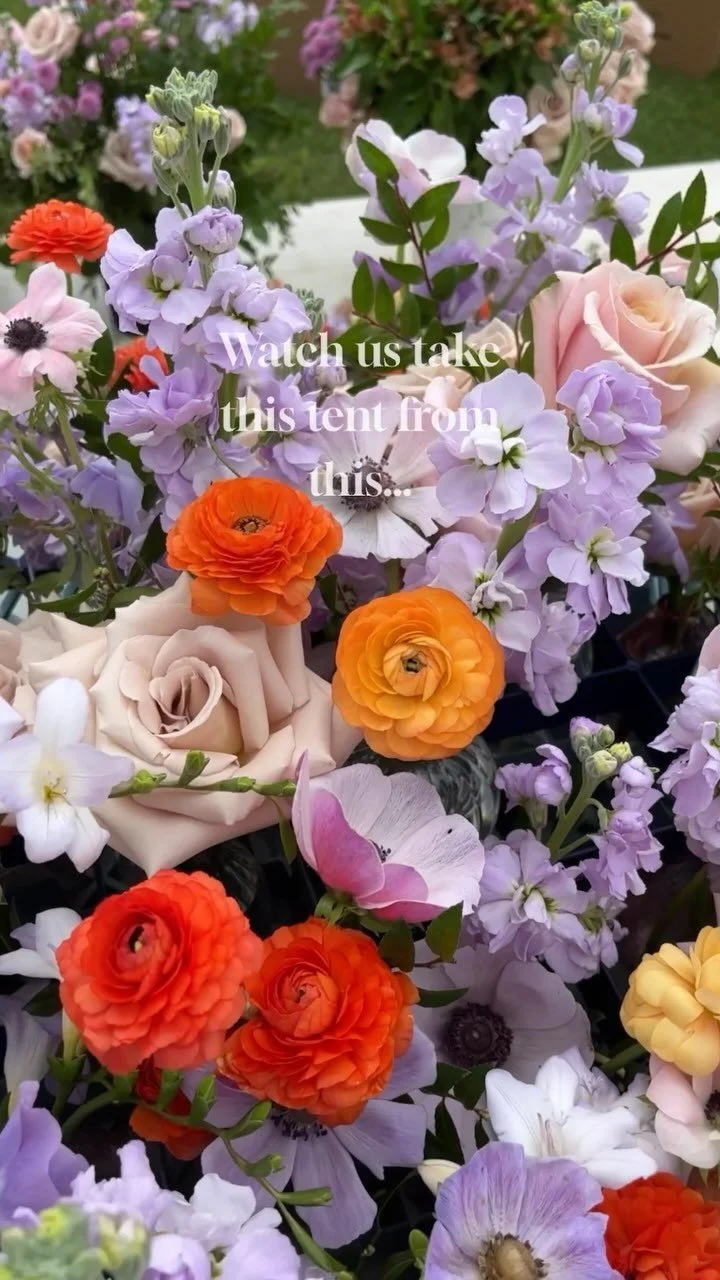 Elegant Covid Tent Wedding with Peaches and Blues | Stone House Creative