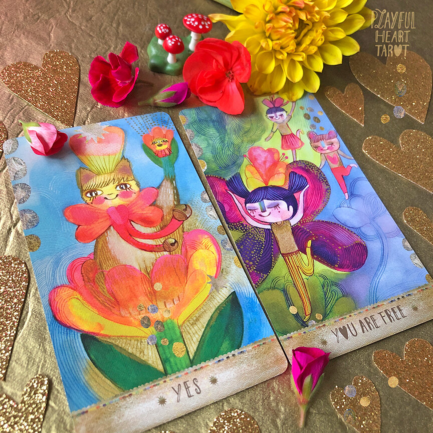 Playful Heart Tarot REPRINT! — KittenChops Illustration