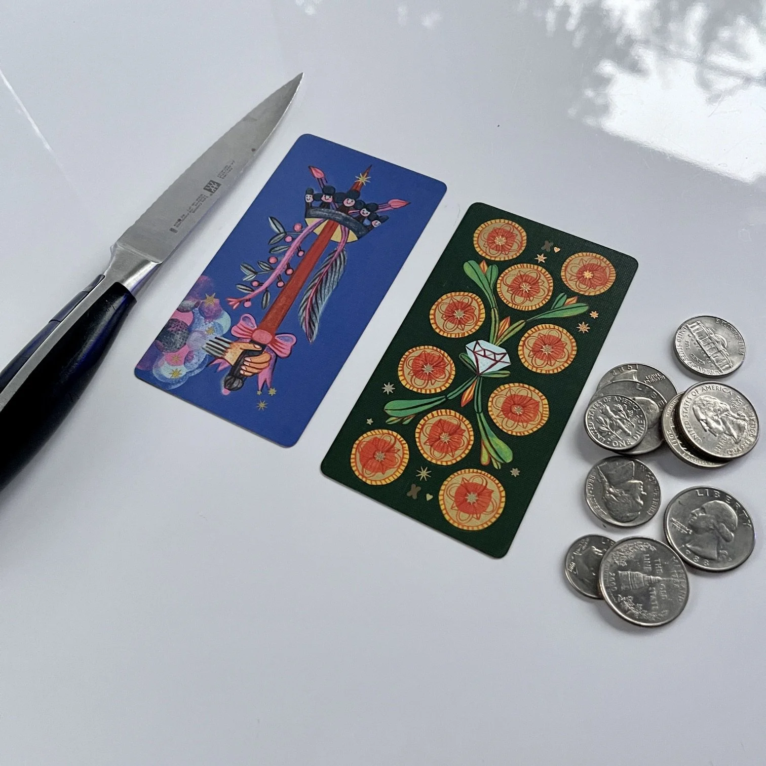 TAROT GYM! Learn to read with a PIP DECK. The Tarot de Marseille suits ...