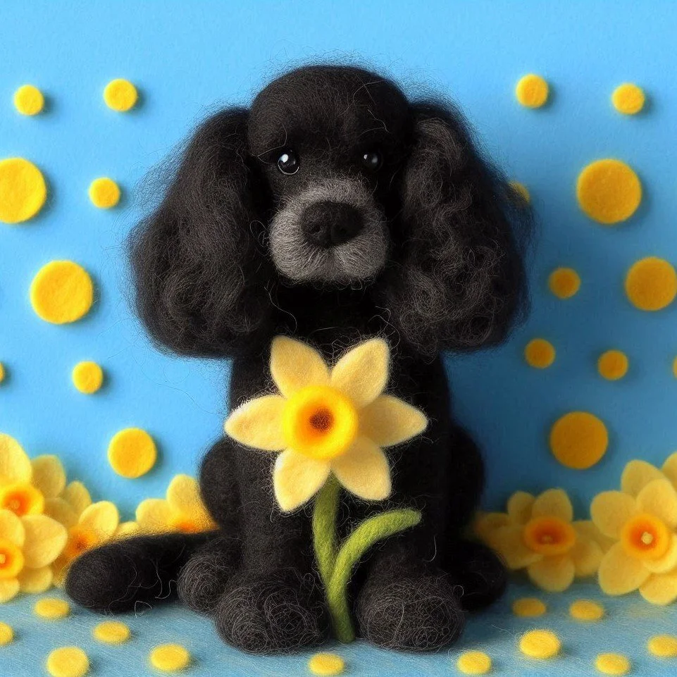 Single Luxury Black Cocker Spaniel Greeting Card - Blank Inside — Two Woofs