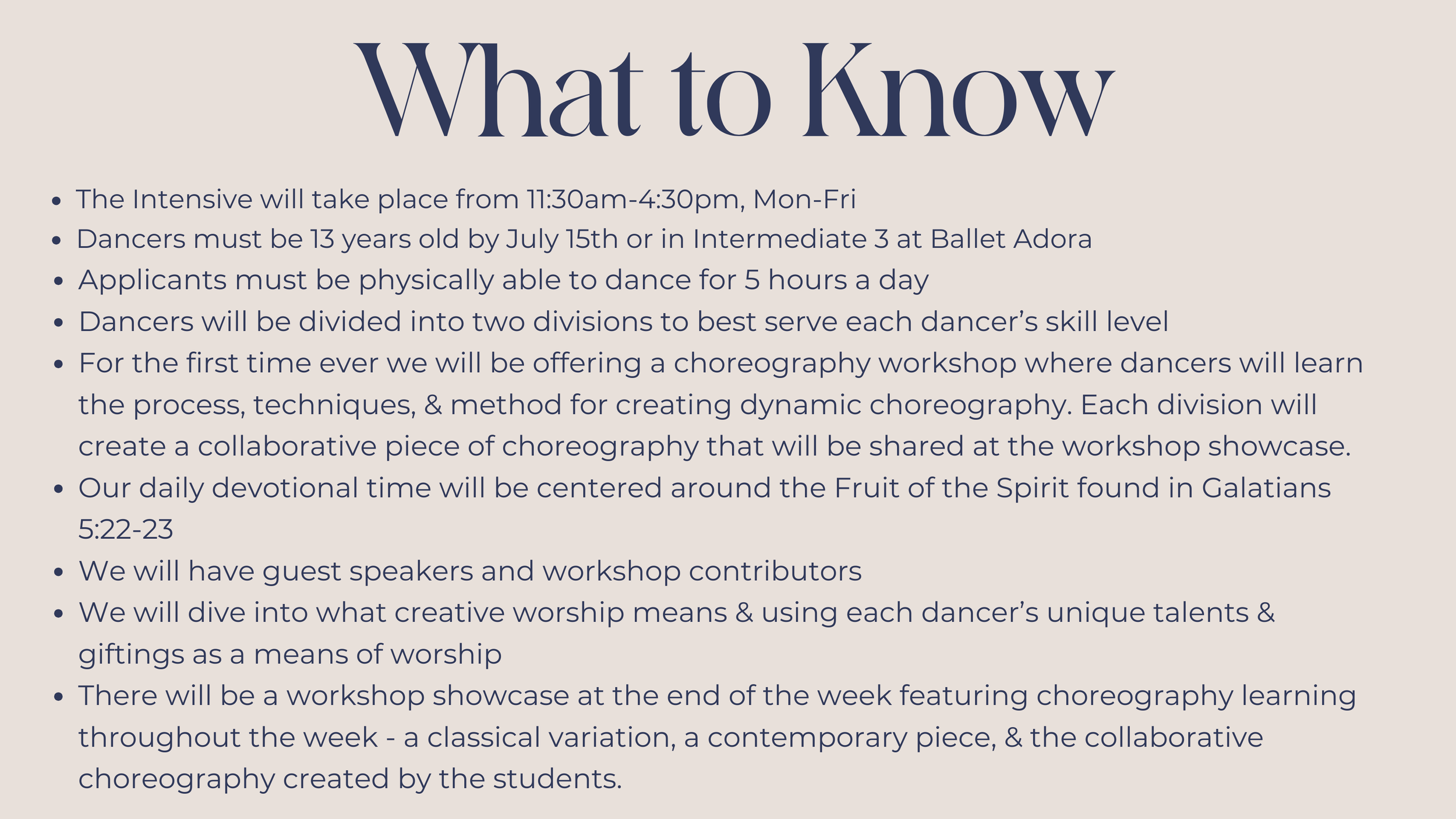 2024 Summer Dance Intensive! — Ballet Adora