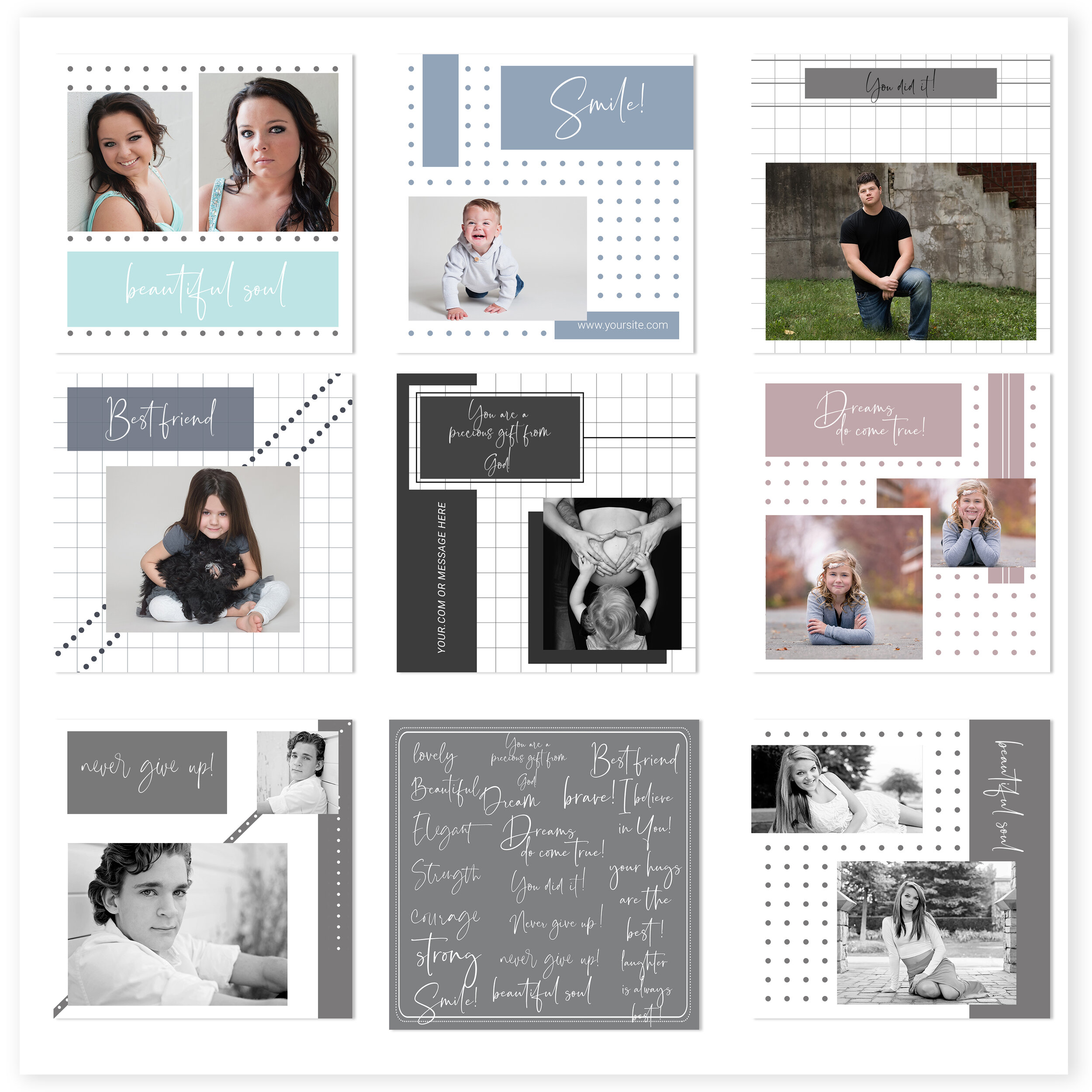 New Instagram Templates with Word Art Included — Impromptu Photography