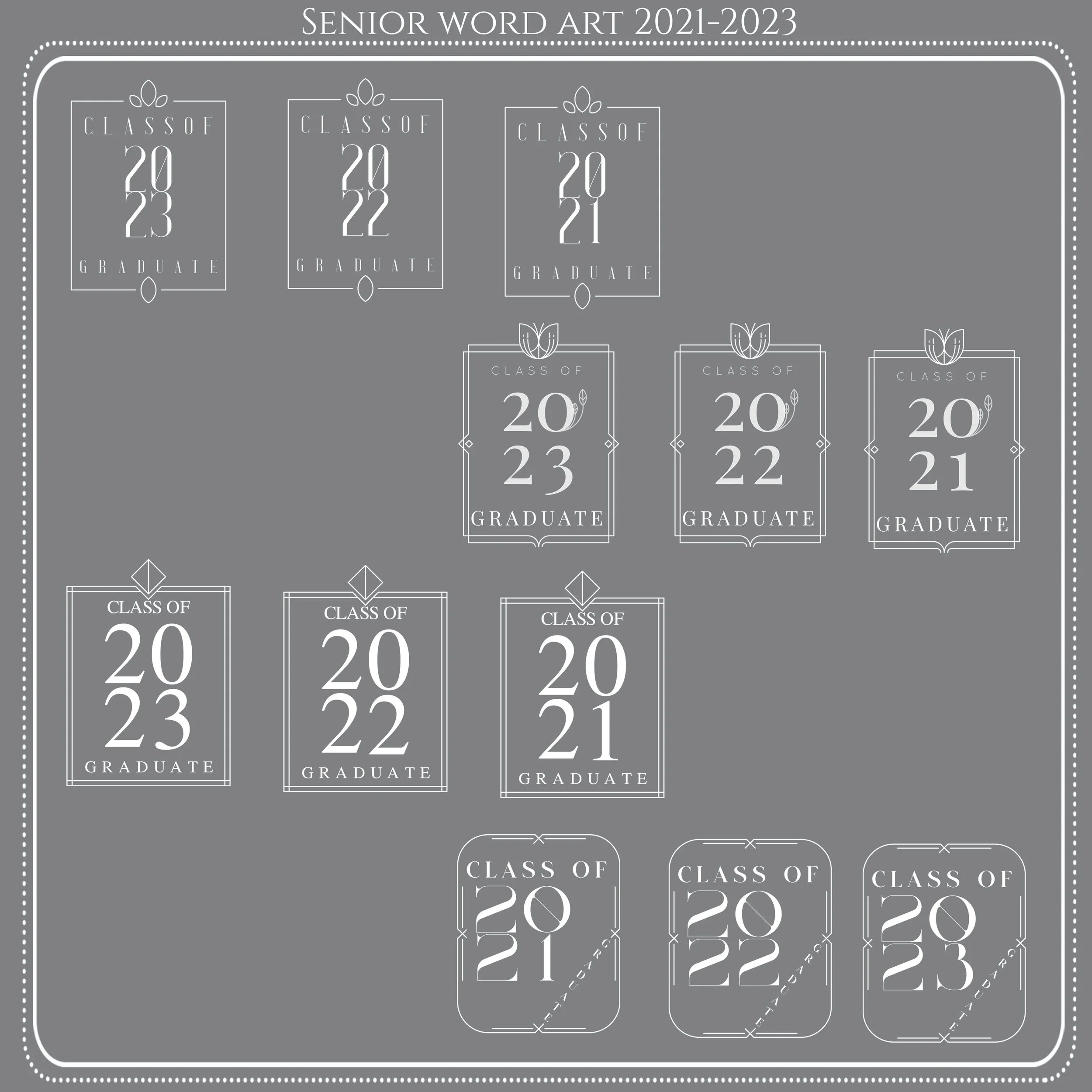 Senior Word Art and Overlays for 2021-2023 — Impromptu Photography