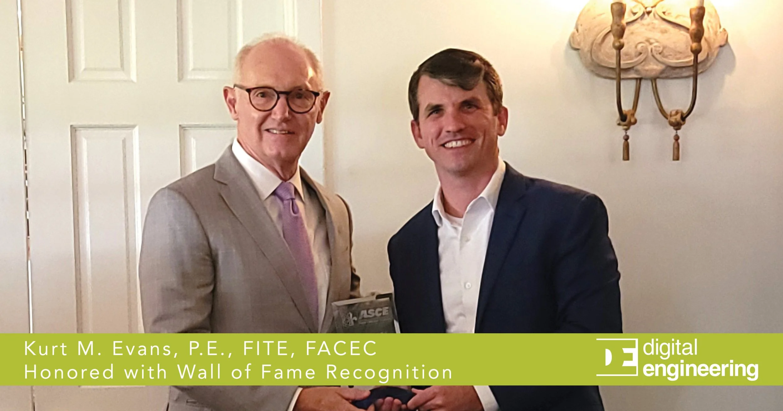 Kurt Evans Honored with ASCE Wall of Fame Recognition — Digital Engineering
