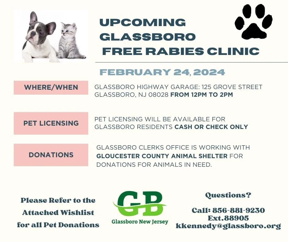 Rabies Clinic — Welcome to the Official Website of the Borough of Glassboro