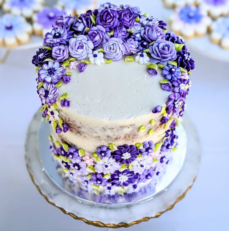 Purple Flower Birthday Cake Images | Best Flower Site