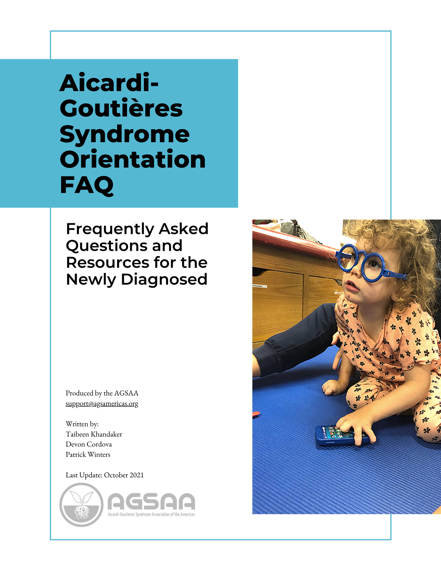 Aicardi-Goutières Syndrome Orientation FAQ — AGS Advocacy Association