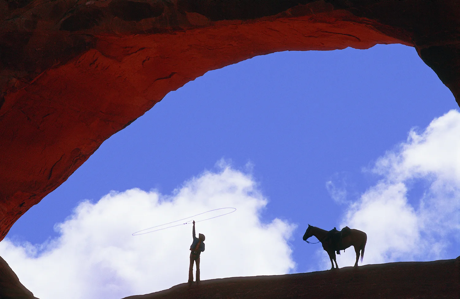 Cowboy at Wilson's Arch — MICHAEL CARDACINO