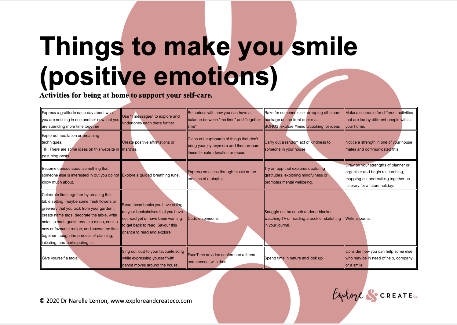 Downloadables — Explore & CREATE Co.