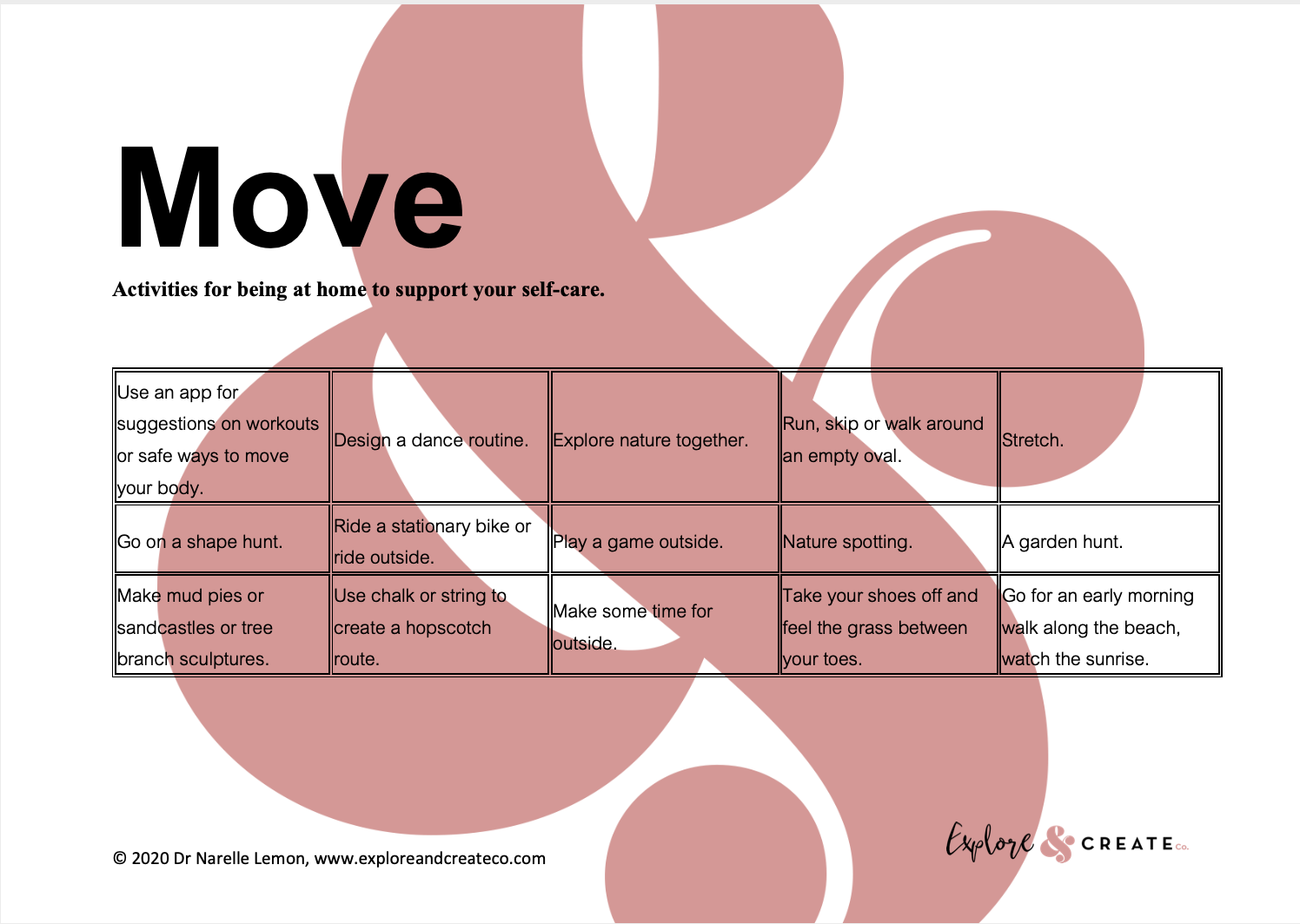 Downloadables — Explore & CREATE Co.