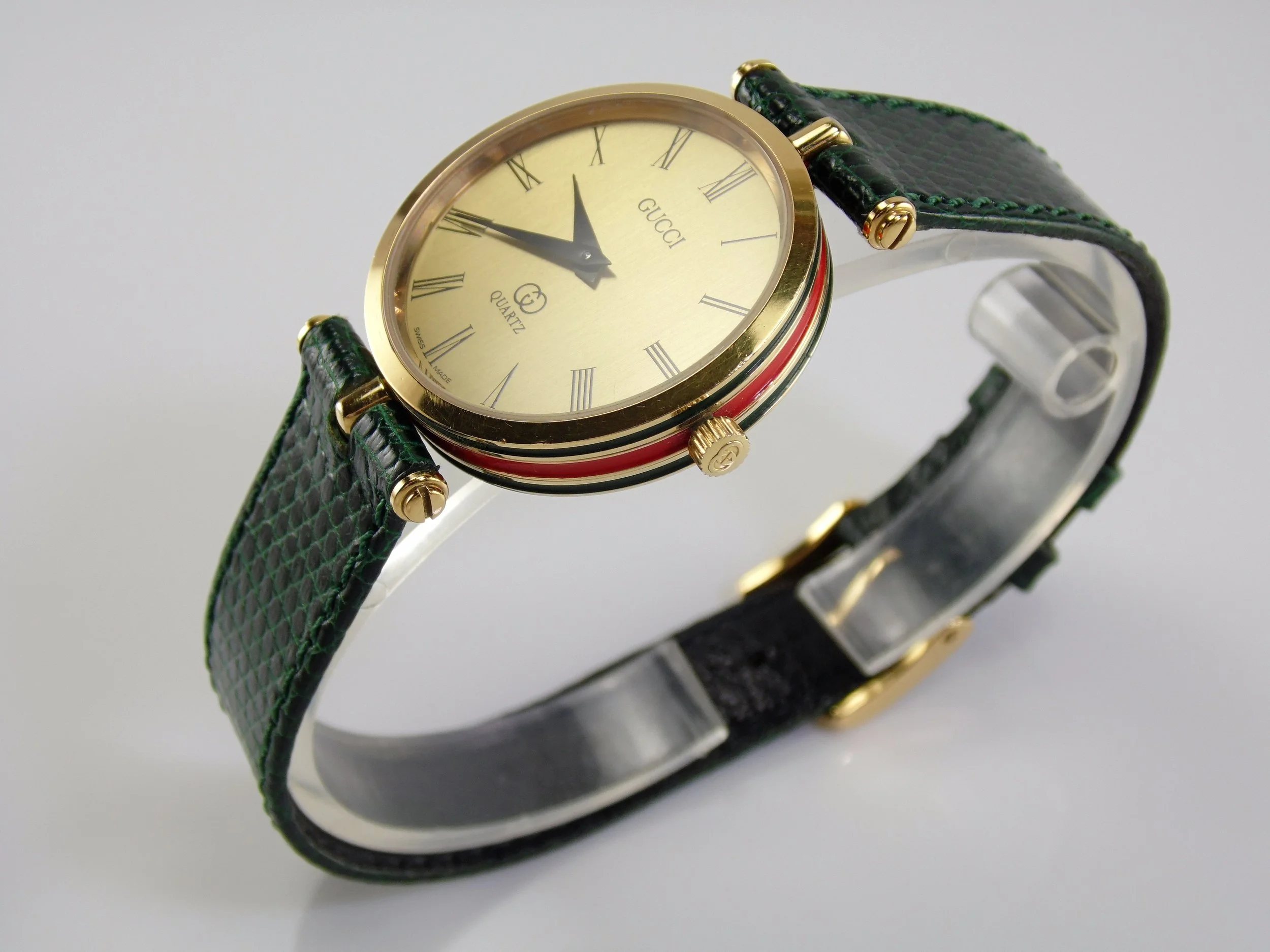 Rare Vintage Red Green & Gold Authentic Gucci 2000M Mens Womens Unisex ...