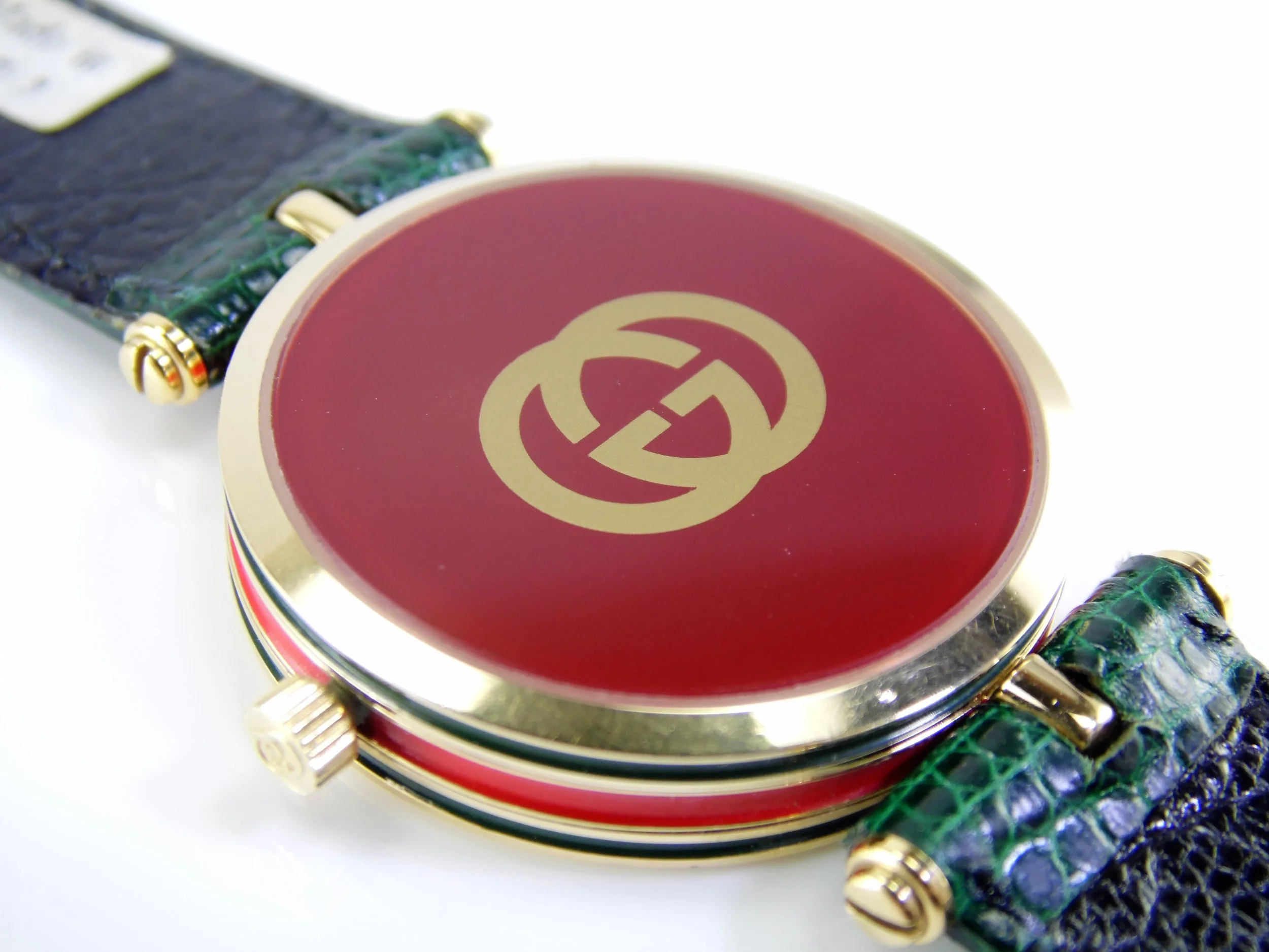 Rare Vintage Red Green & Gold Authentic Gucci 2000M Mens Womens Unisex ...