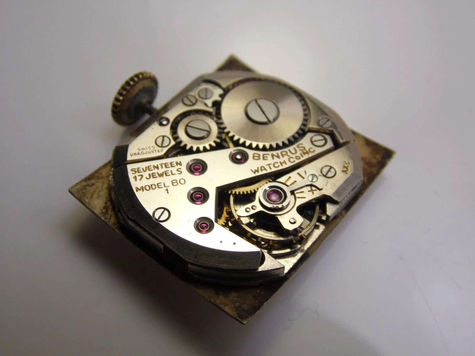 Vintage Benrus B01 (ETA 1220) 17 Jewels Swiss Mechanical Manual Watch ...